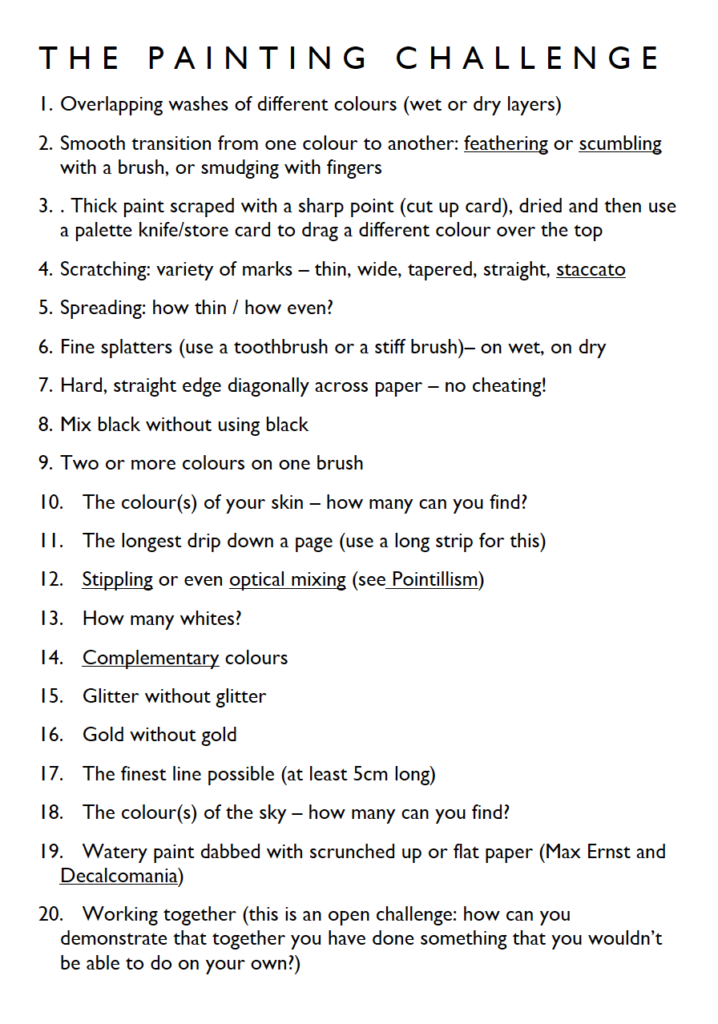 The painting challenge